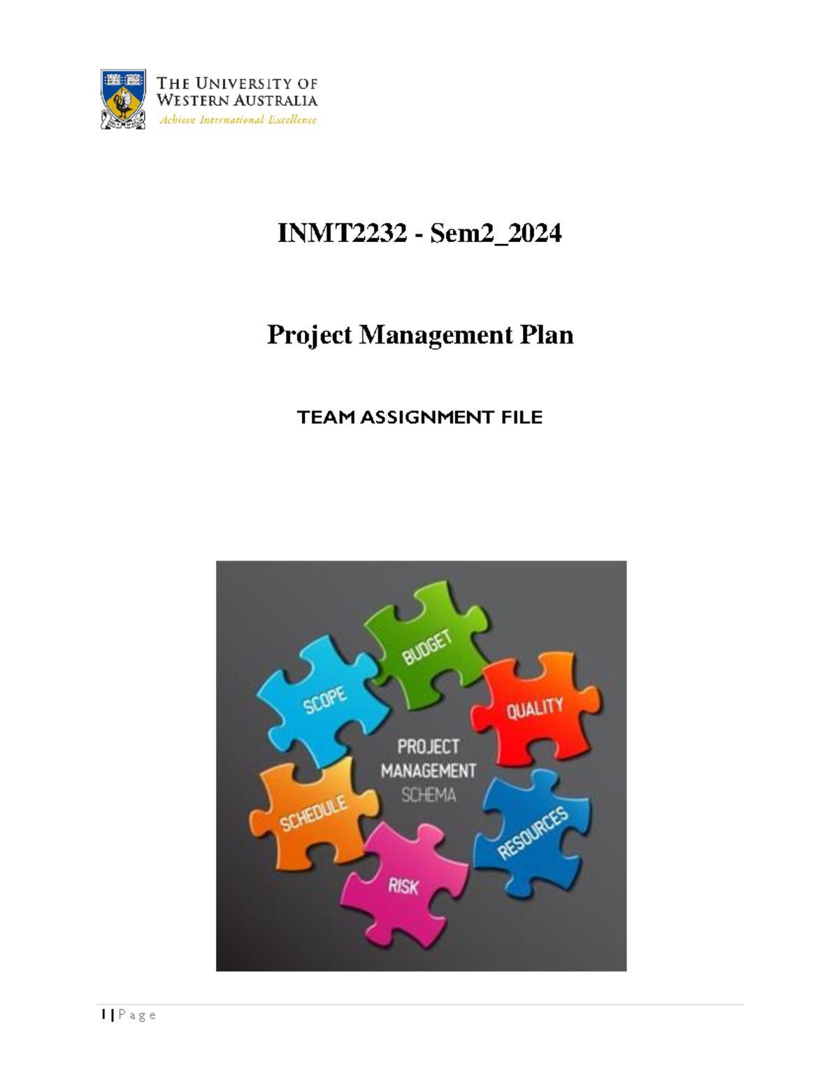 Inmttt - Project management final assignment overview - INMT2232 - Sem2 ...