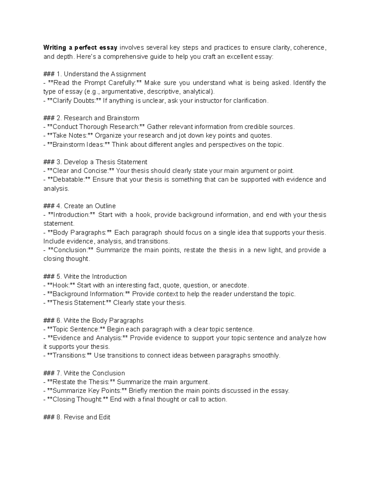 Essay - How to write - Writing a perfect essay involves several key ...