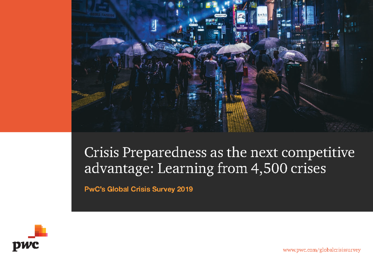 Pwc global crisis survey 2019 - pwc/globalcrisissurvey Crisis ...