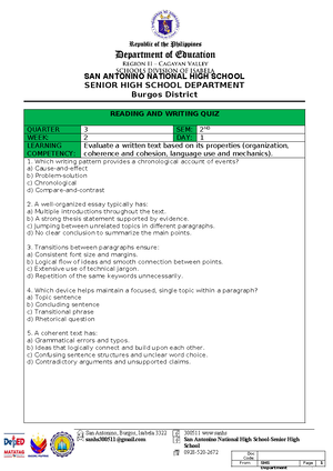 MSP Annex-P Teacher-Reflection-Rating-Sheet - Annex O This tool was ...