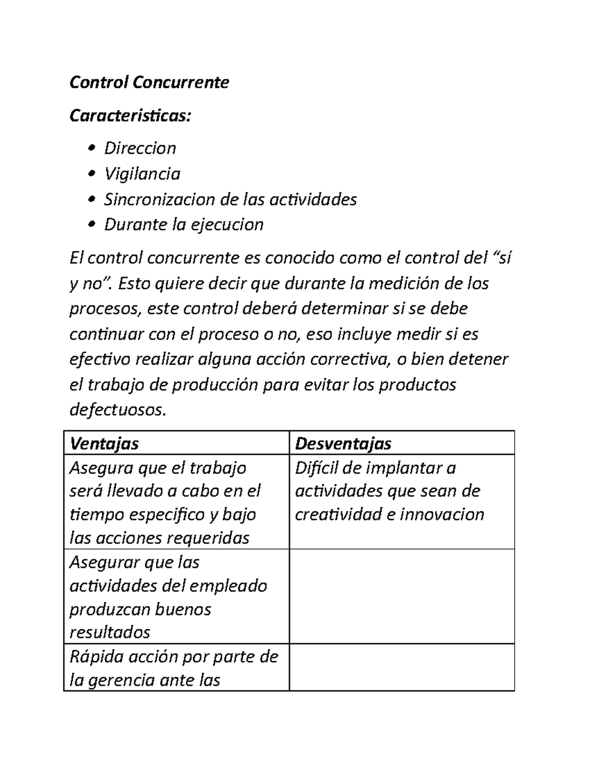 Control Concurrente - subelo - Control Concurrente Caracteristicas ...