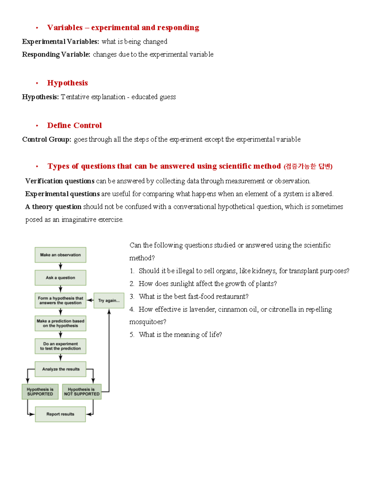 Comprehensive Lab Final 4 - • Variables – experimental and responding ...