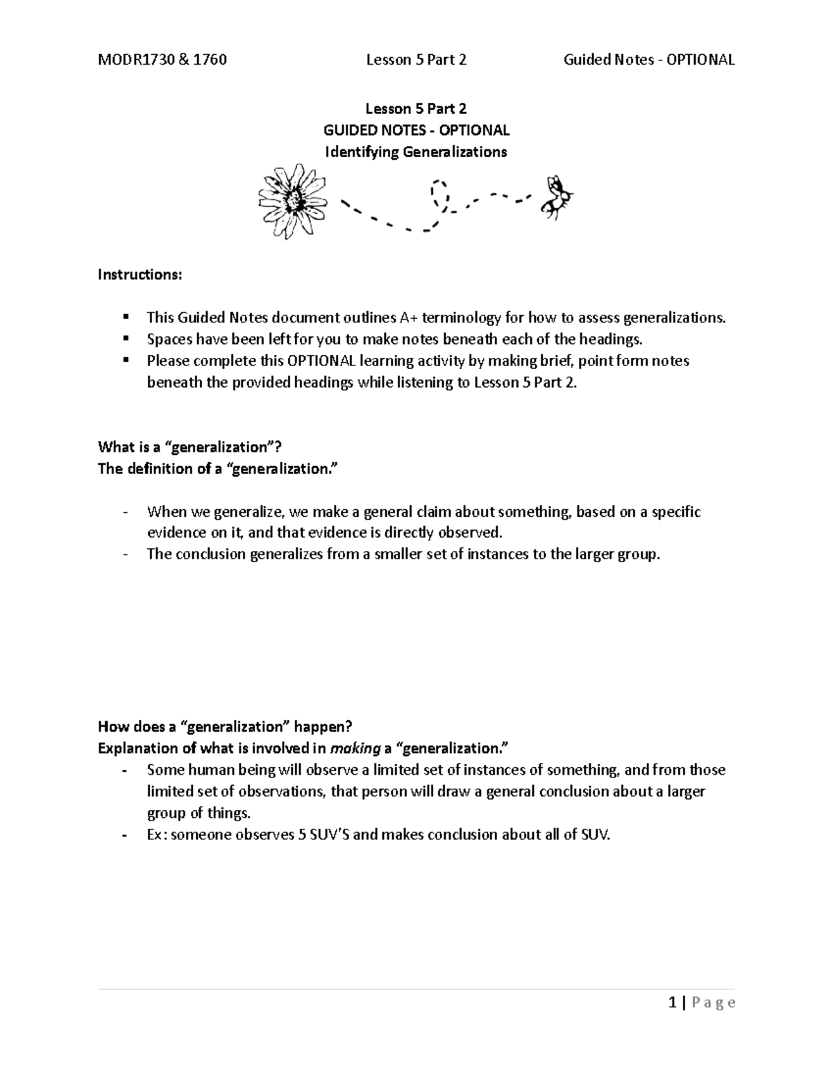 Lesson 5 Guided Notes - Lesson 5 Part 2 GUIDED NOTES - OPTIONAL ...