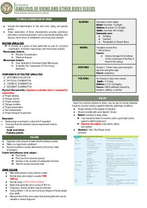 EHC-AUBF-1 - AUBF - ANALYSIS OF URINE AND OTHER BODY FLUIDS First ...