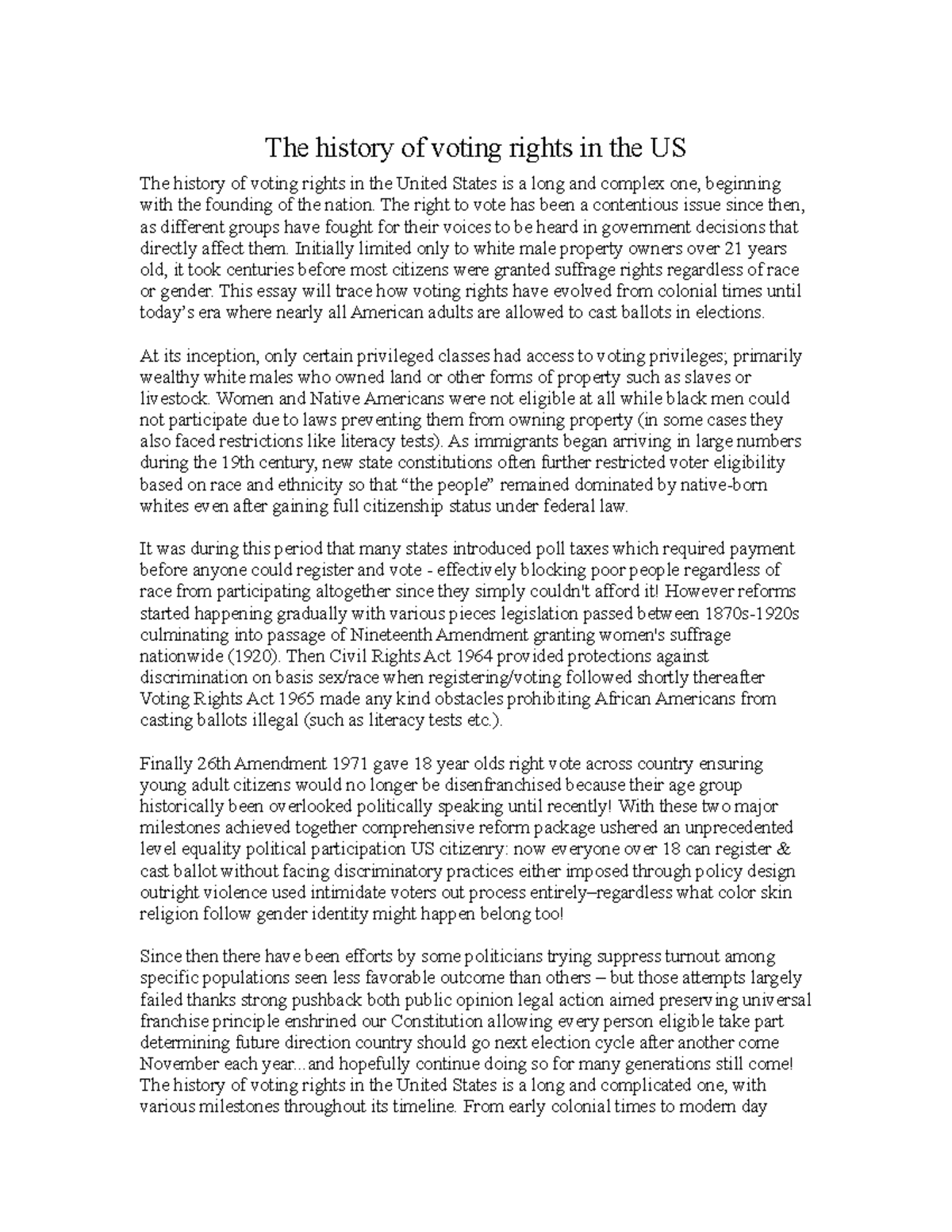 Thehistoryofvotingrights 13-03-23 14-28-57 - The history of voting ...