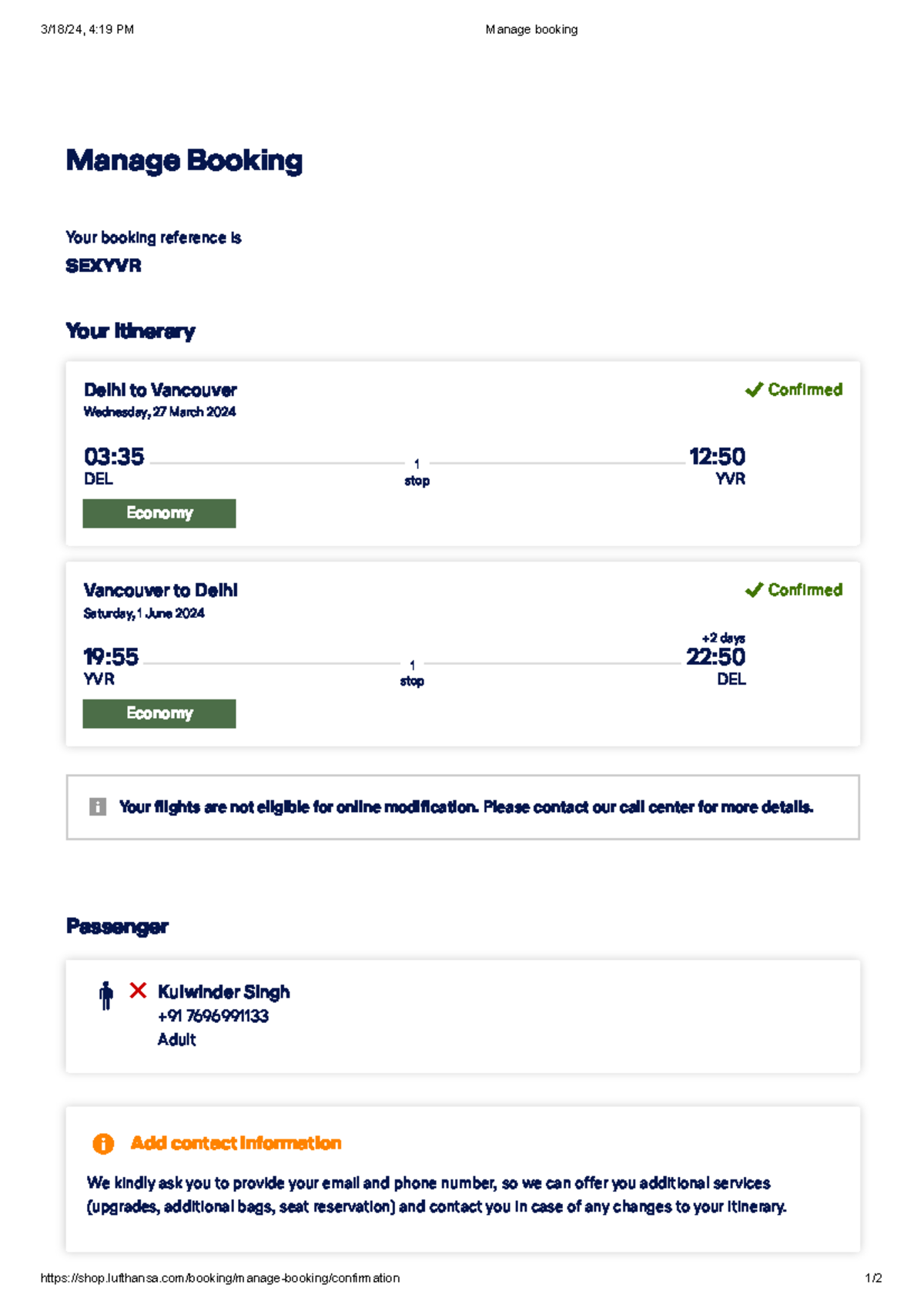Manage booking - 3/18/24, 4:19 PM Manage booking shop.lufthansa/booking ...