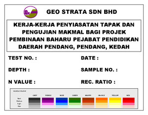 SLIP Sample - esdsds - GEO STRATA SDN BHD PROJECT : PPD PENDANG, KEDAH ...