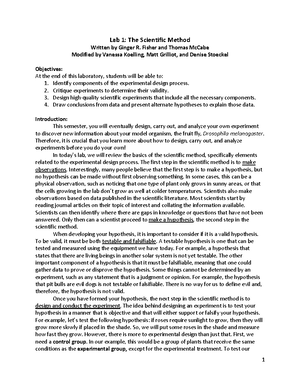 Lab 6. How to Read and Critique a Scientific Article - Lab 6: How to ...