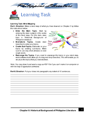 Activity #7 - Learning Task: Writing a Summary Direction: Write the ...