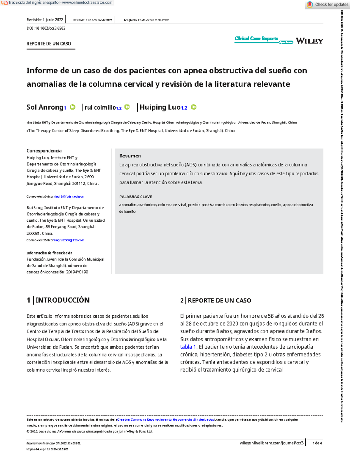 Clinical Case Reports - 2022 - Sun - A case report of two obstructive ...