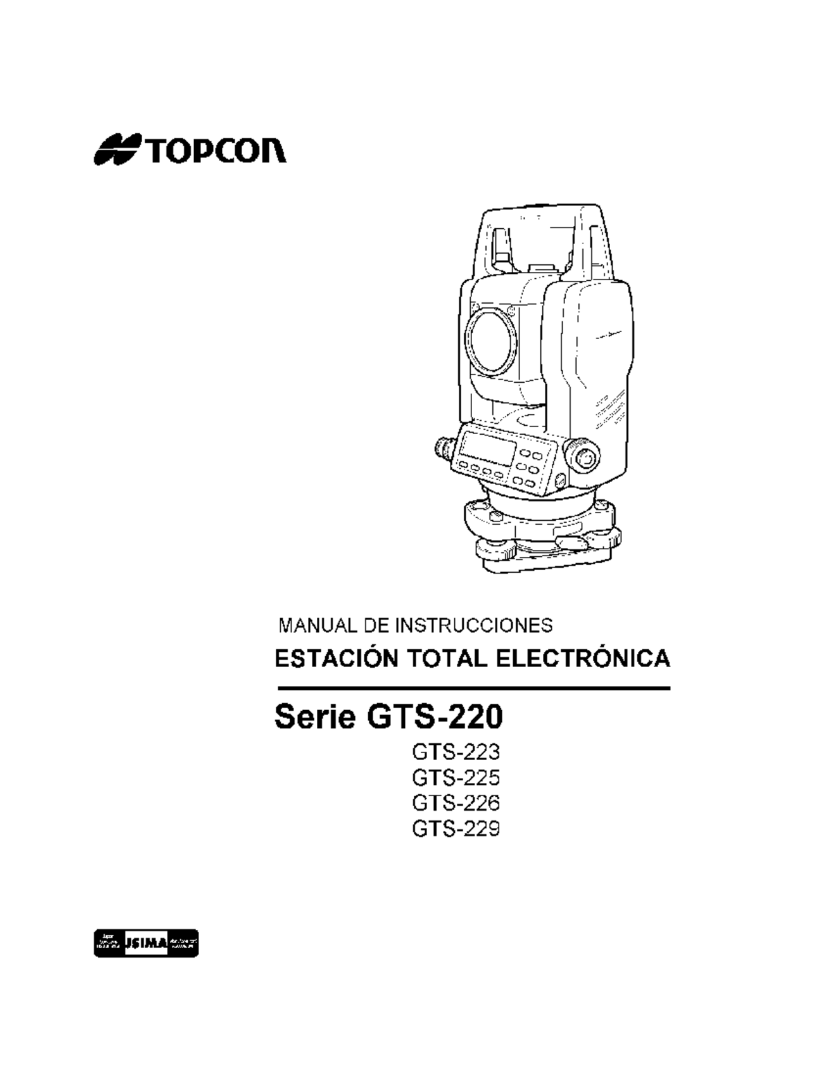 Topcon GTS-220 - Manual - Topografia - Studocu