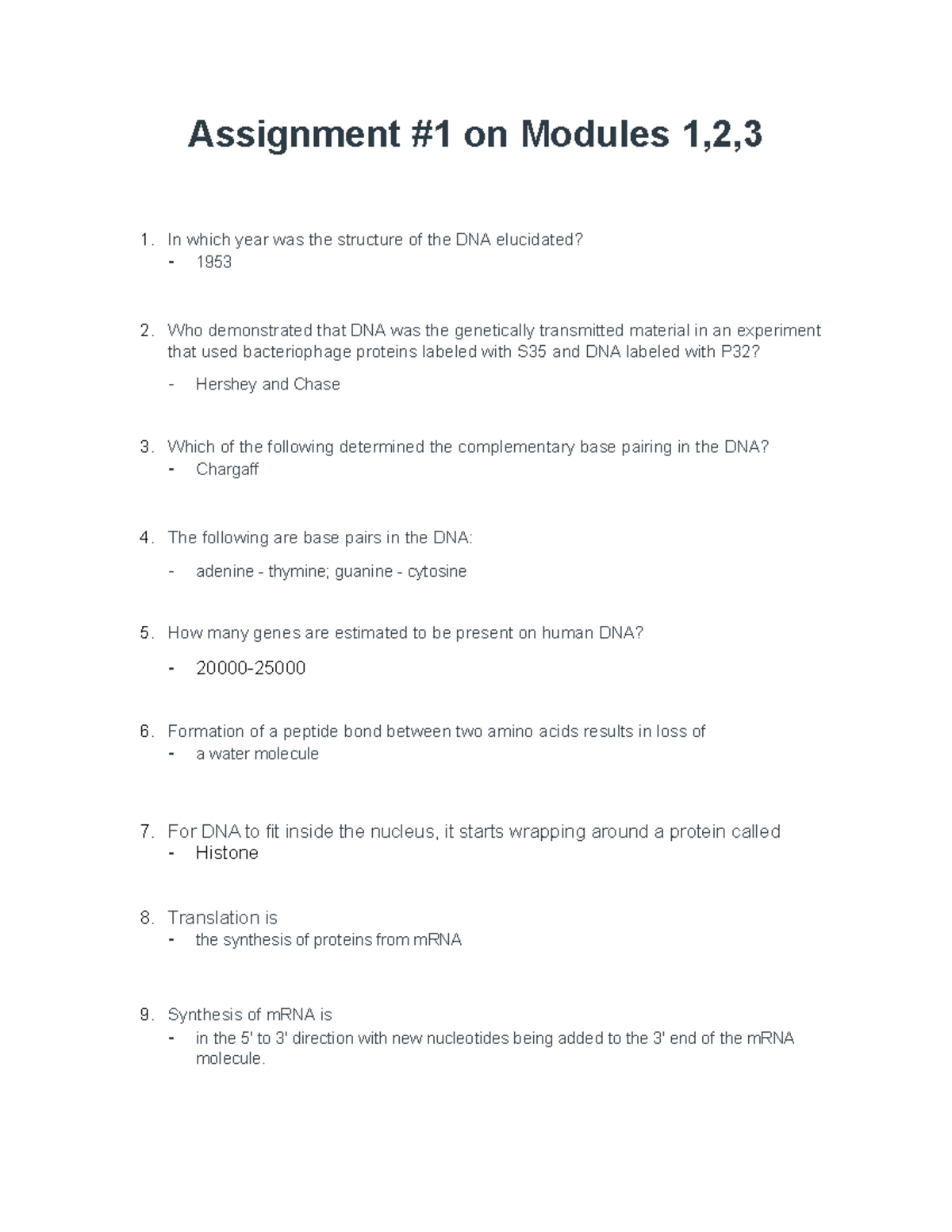 Assignment #1 on Modules 1,2,3 - Assignment #1 on Modules 1,2, In which ...
