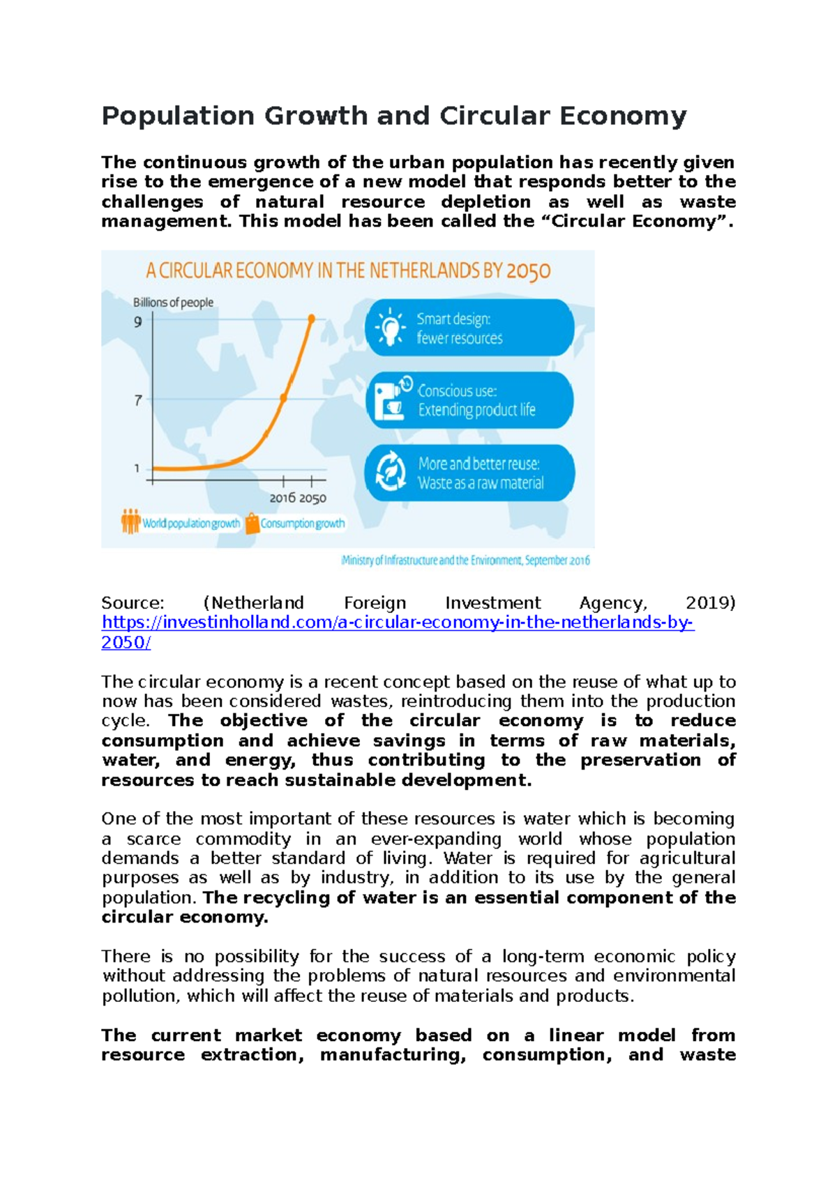 Population Growth and Circular Economy - This model has been called the ...