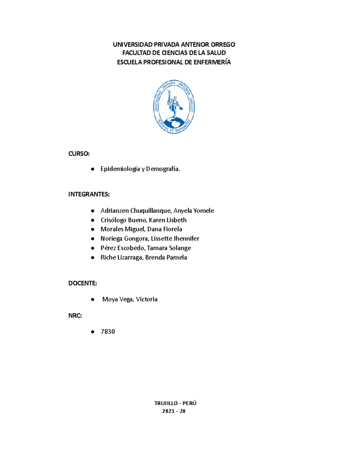 S10 G2 Variables Epidemiologicas - Diagnóstico de imágenes y ...