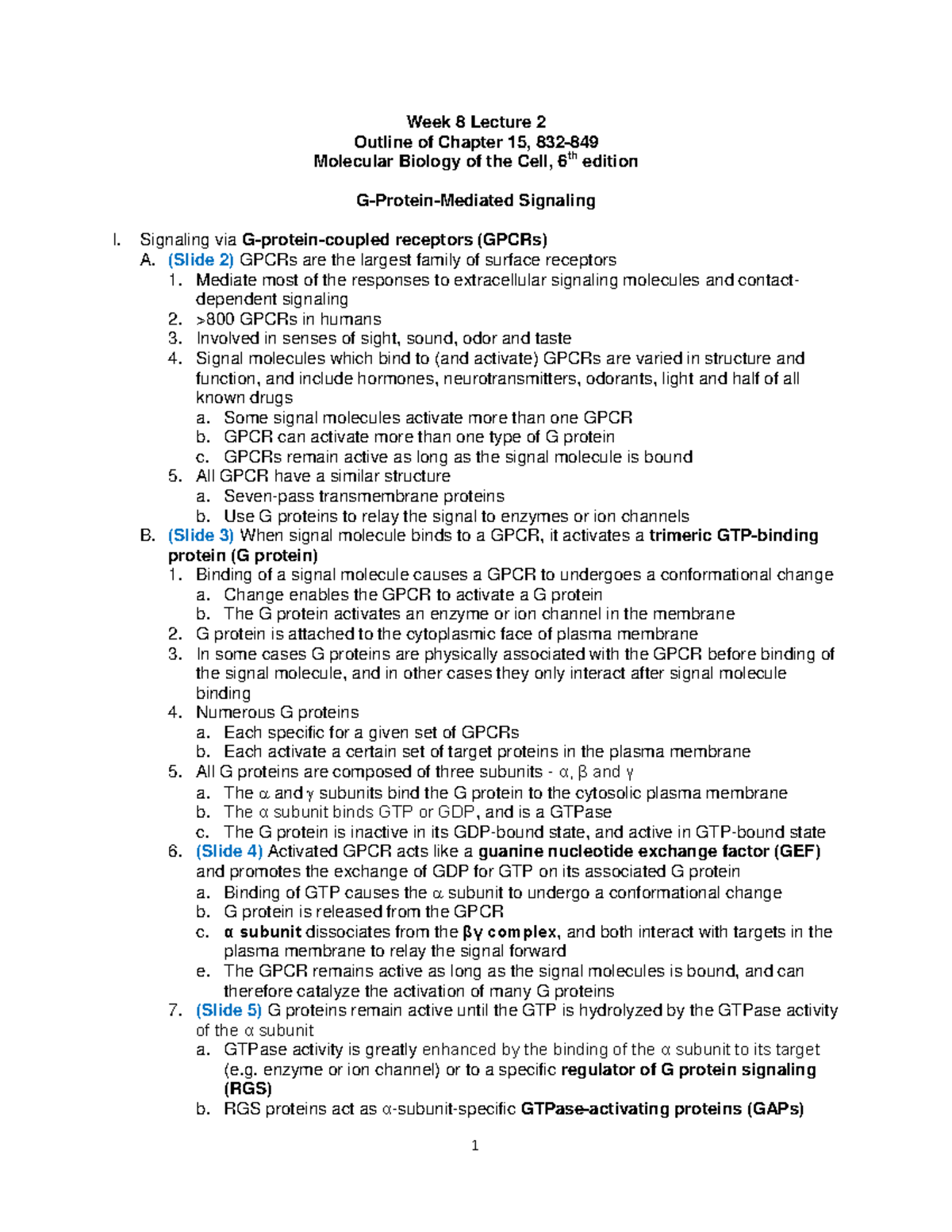 Biol4004 08 Outline 2 2016 Week 8 Lecture 2 Outline Of Chapter 15 832 Molecular Biology Of