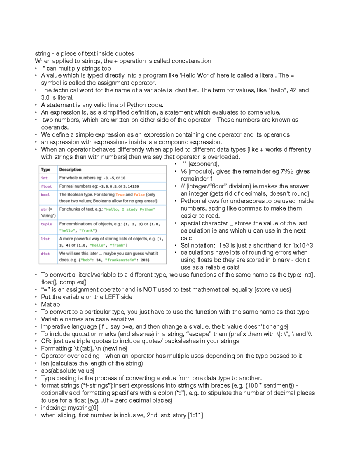 Foundations Of Computing Notes String A Piece Of Text Inside Quotes 9677