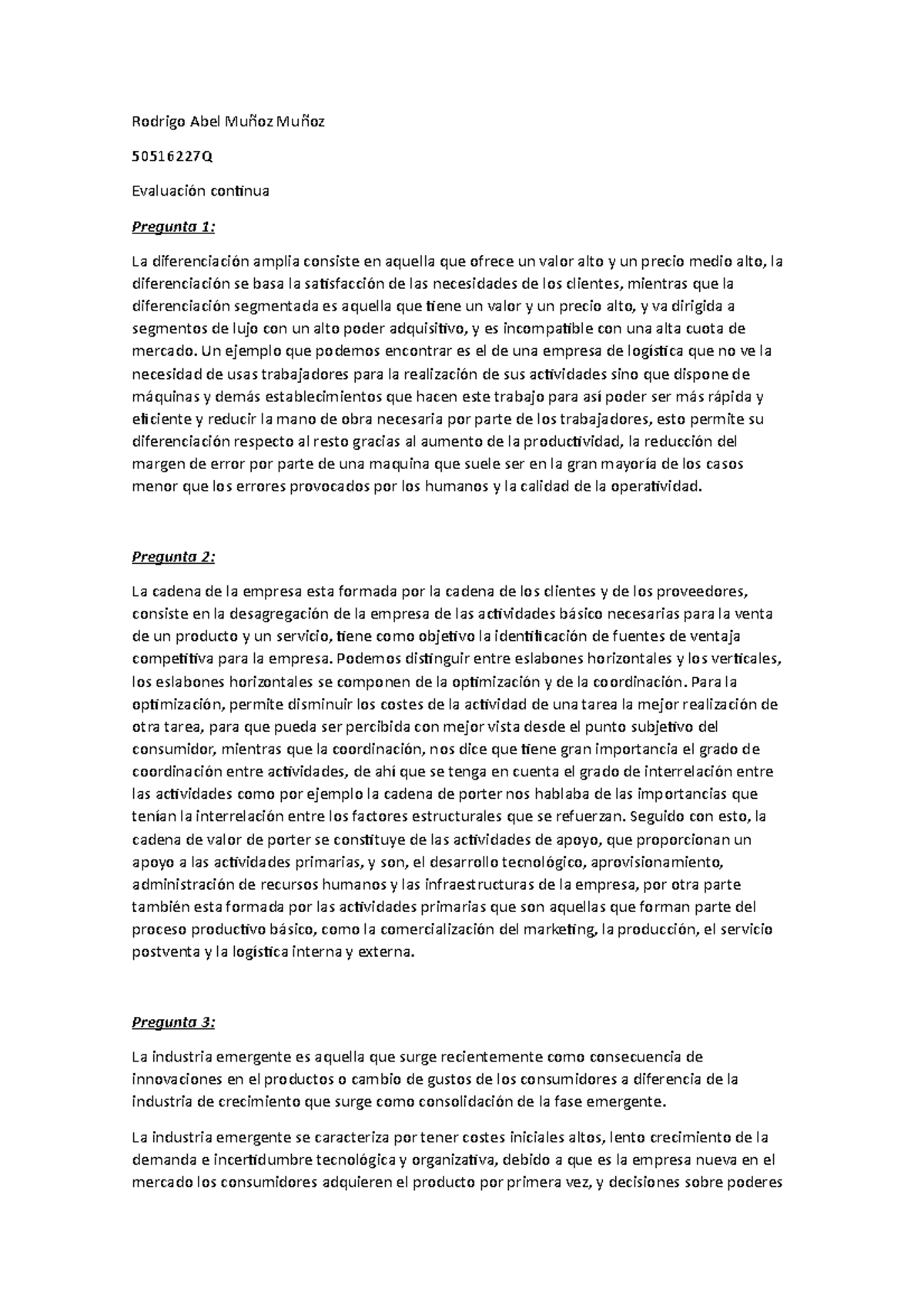 preguntas desarrollo - Dirección Estratégica - URJC - Studocu