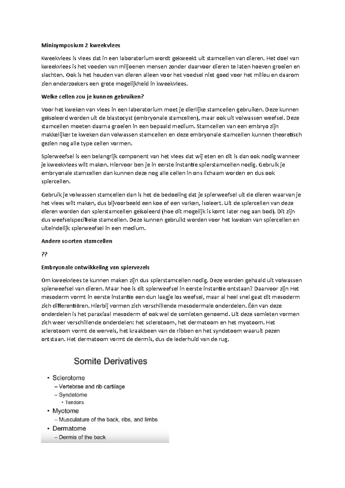 Minisymposium 2 informatie - Minisymposium 2 kweekvlees Kweekvlees is ...