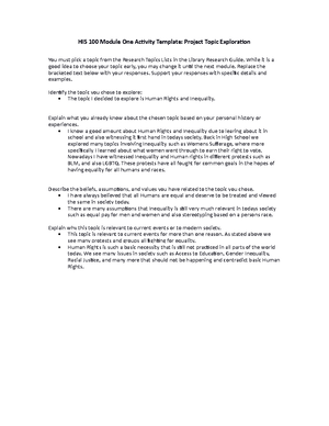 HIS 100 Module Five Historical Interpretations - HIS 100 Module Five ...