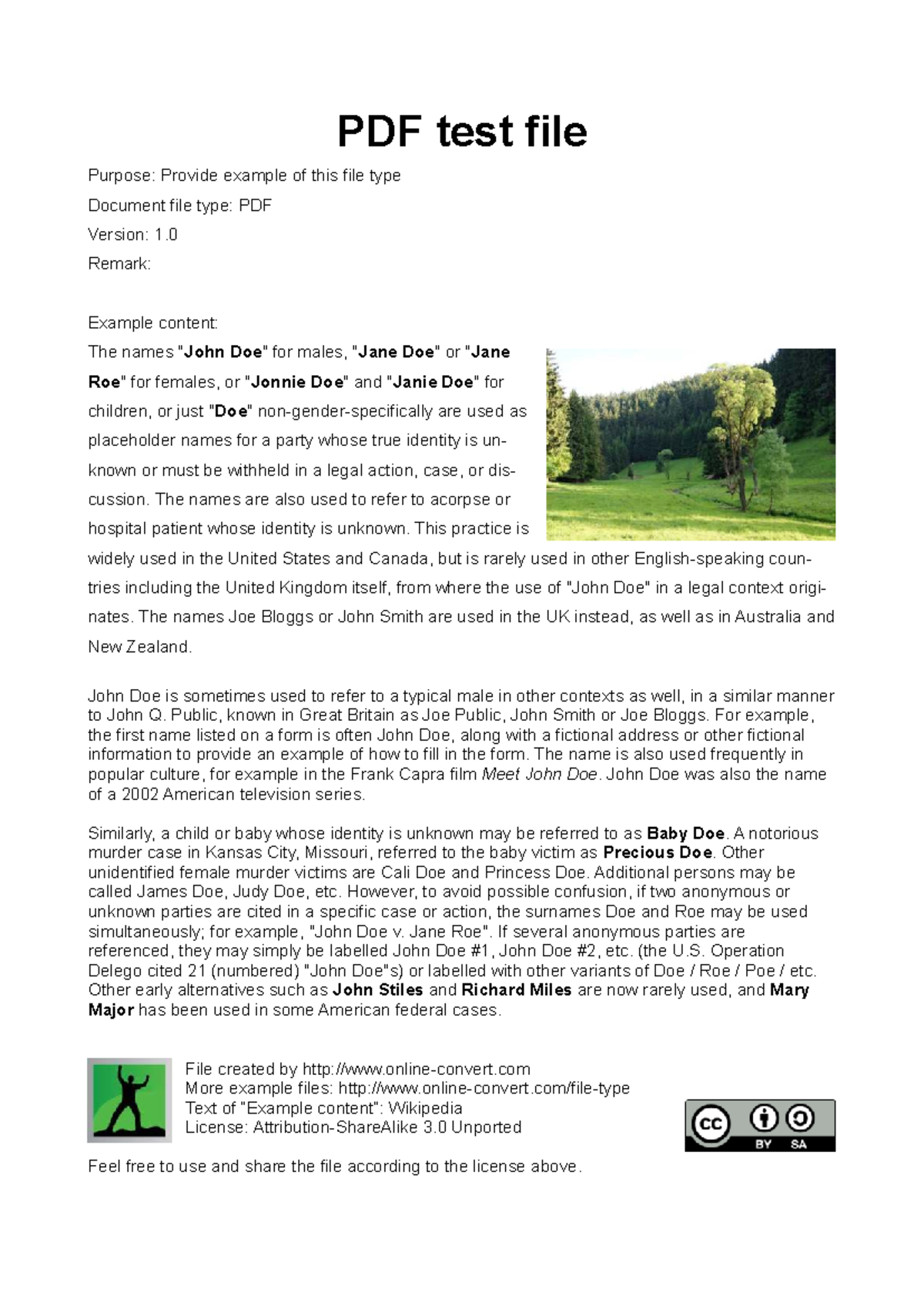 Example - Research - PDF test file Purpose: Provide example of this ...