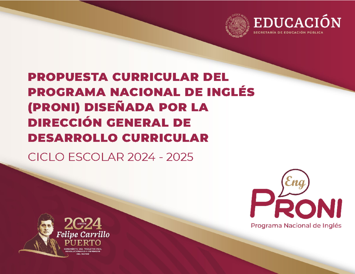 Contenidos y procesos de desarrollo de aprendizajes del Programa Nacional de Ingles Proni 2 ...