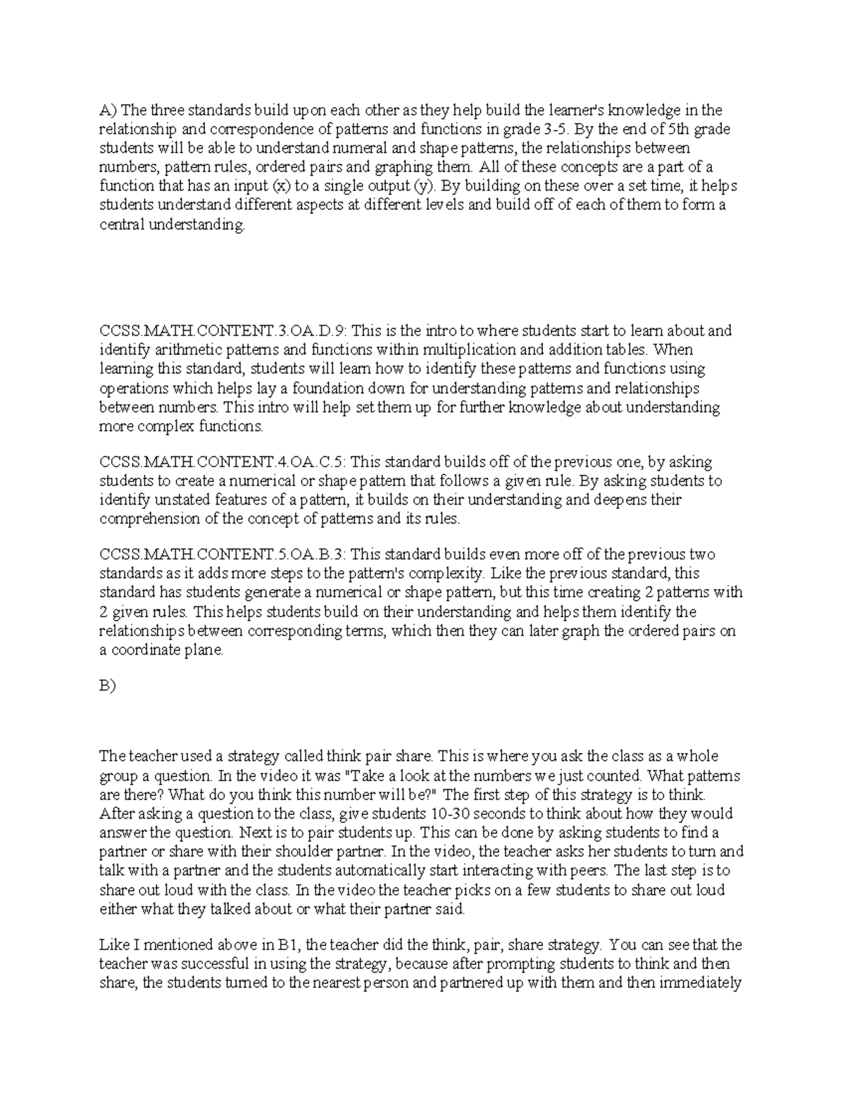 WGU - Task 2 - AOA2 - A) The three standards build upon each other as ...