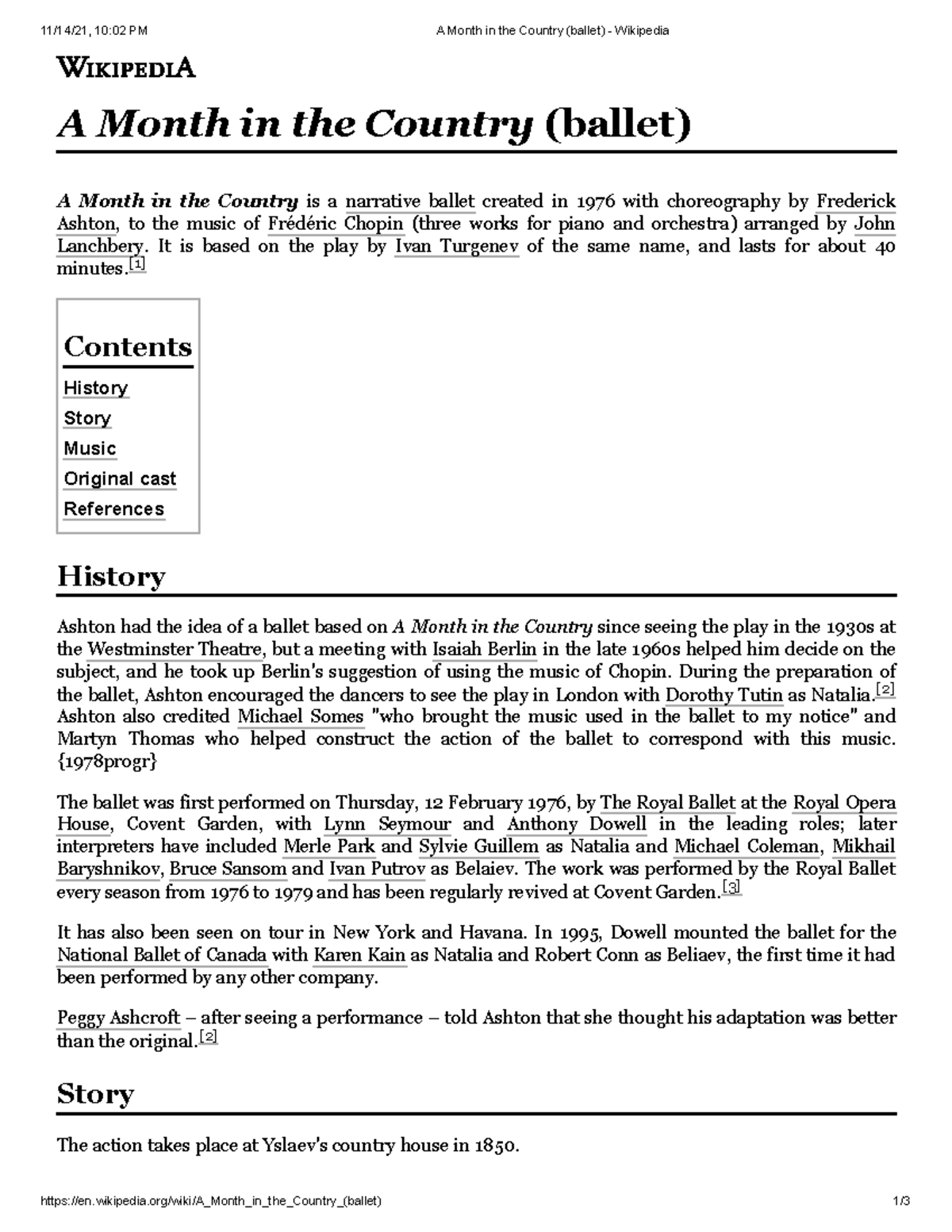 A Month in the Country: A Ballet Edition - Management Accounting - PUP ...