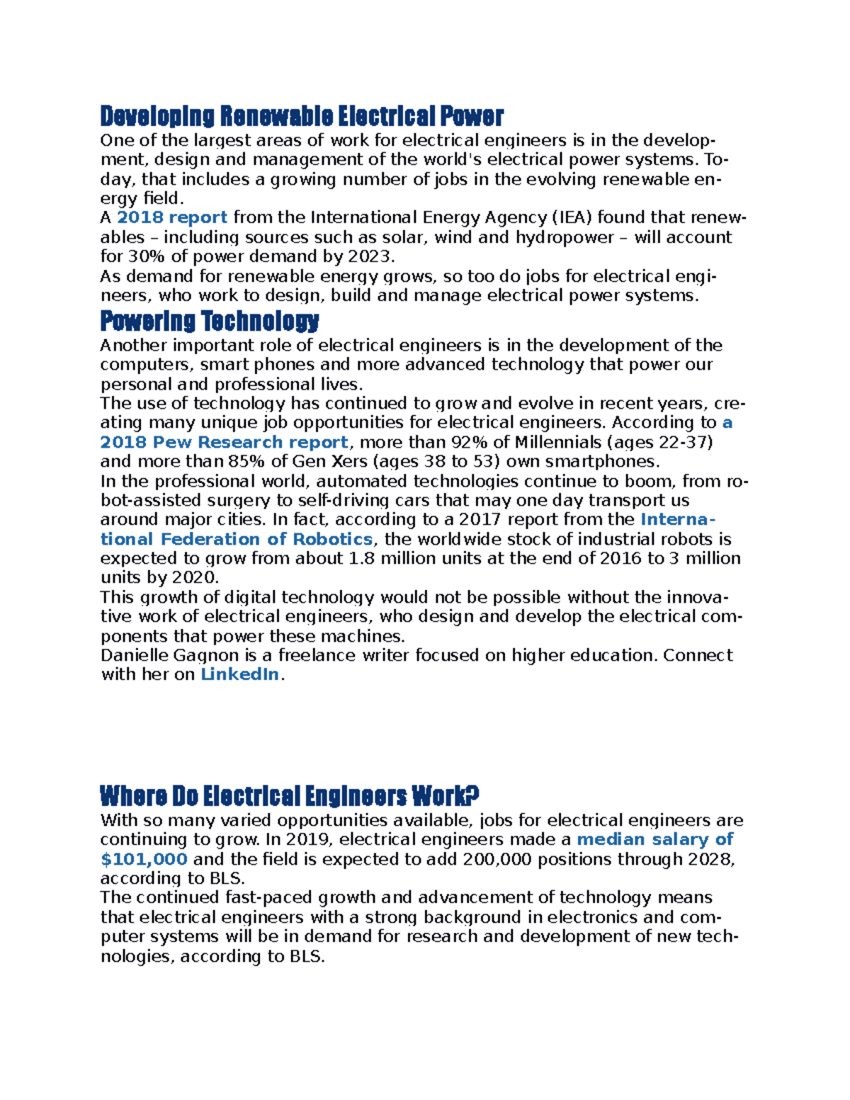 Electrical Power - assignments - Developing Renewable Electrical Power ...