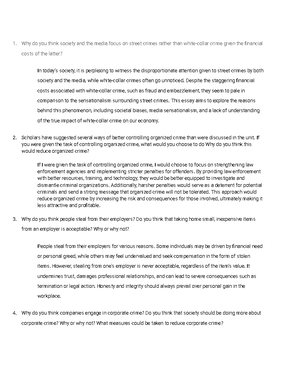 Unit 7 Critical Thinking Questions - Which criminal justice model do ...