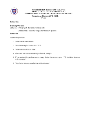 Labsheet computer structure and function - Center for Diploma Studies DAT 10703 : Computer - Studocu