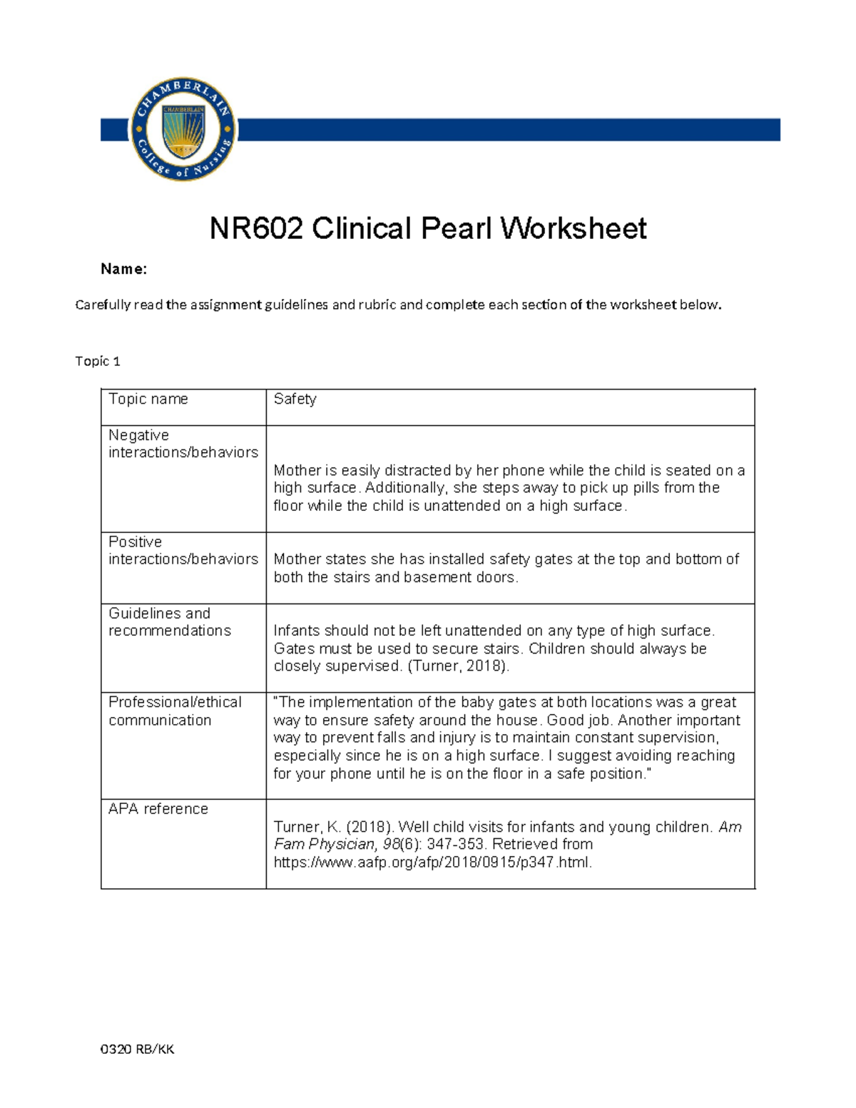 NR602 W2 Clinical Pearl Worksheet copy - NR602 Clinical Pearl Worksheet ...
