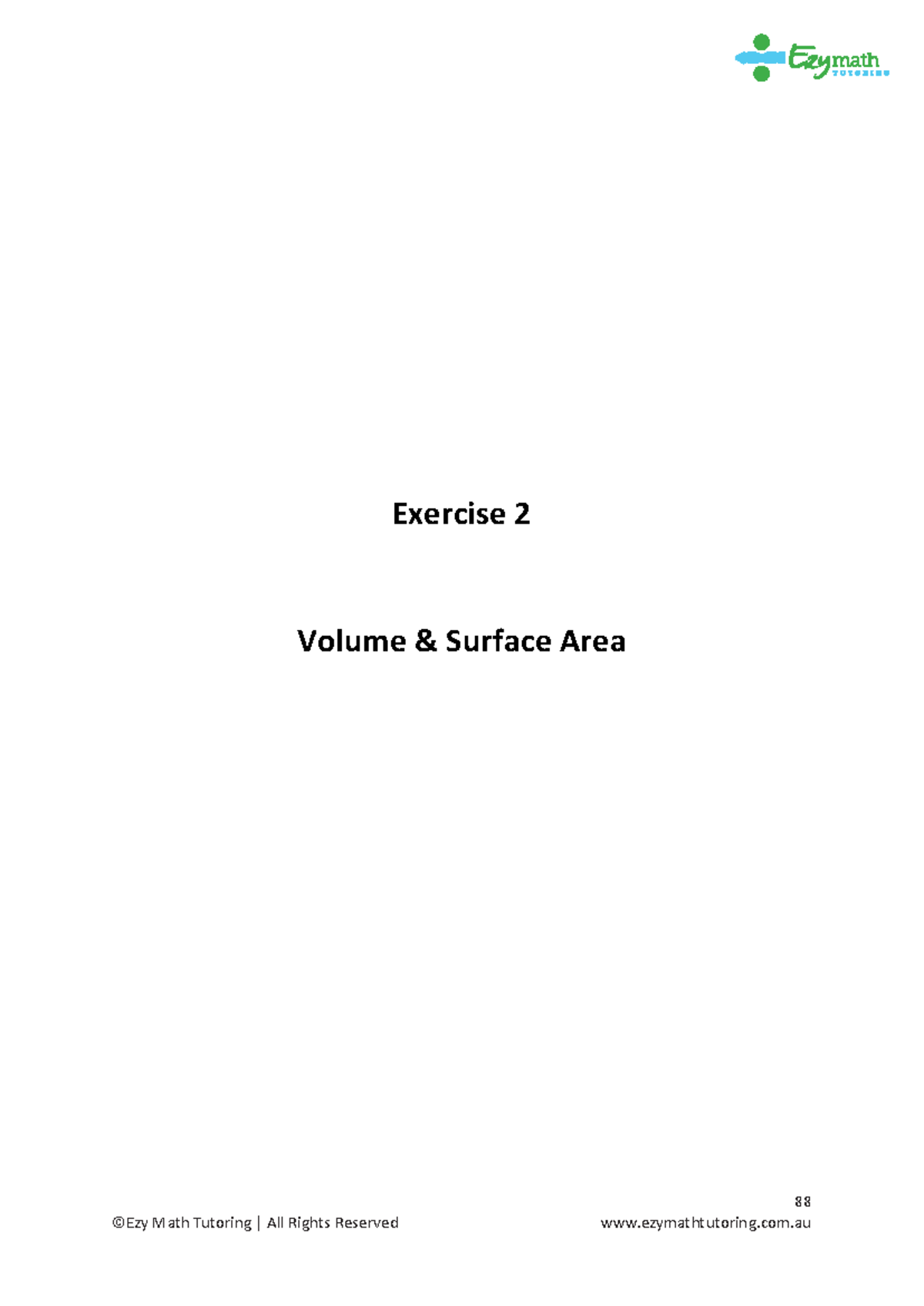 Year 9 Maths - Measurement - Volume Surface Area - Questions (Ch5 Ex2 ...