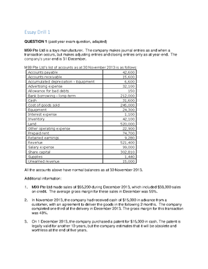 Financial Accounting Cengage Notes And Answers Cengage 1 55 550
