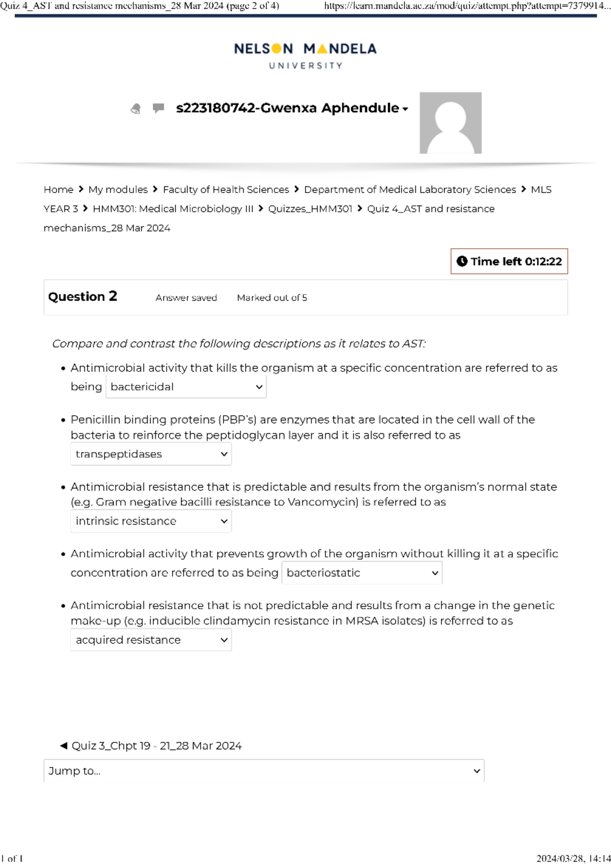 Q4.3............. - HMM201 - - Studocu