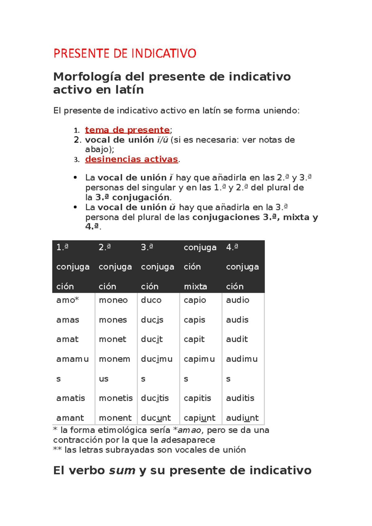 El Presente De Indicativo