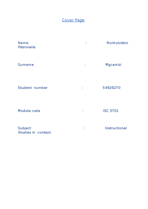 TMS3709 As.2 (s - assignments - STUDENT DECLARATION FORM DEPARTMENT OF ...