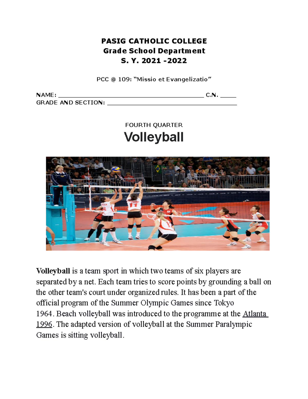 4th Q Module in P - asdasdasd asd asdas dasd - PASIG CATHOLIC COLLEGE ...