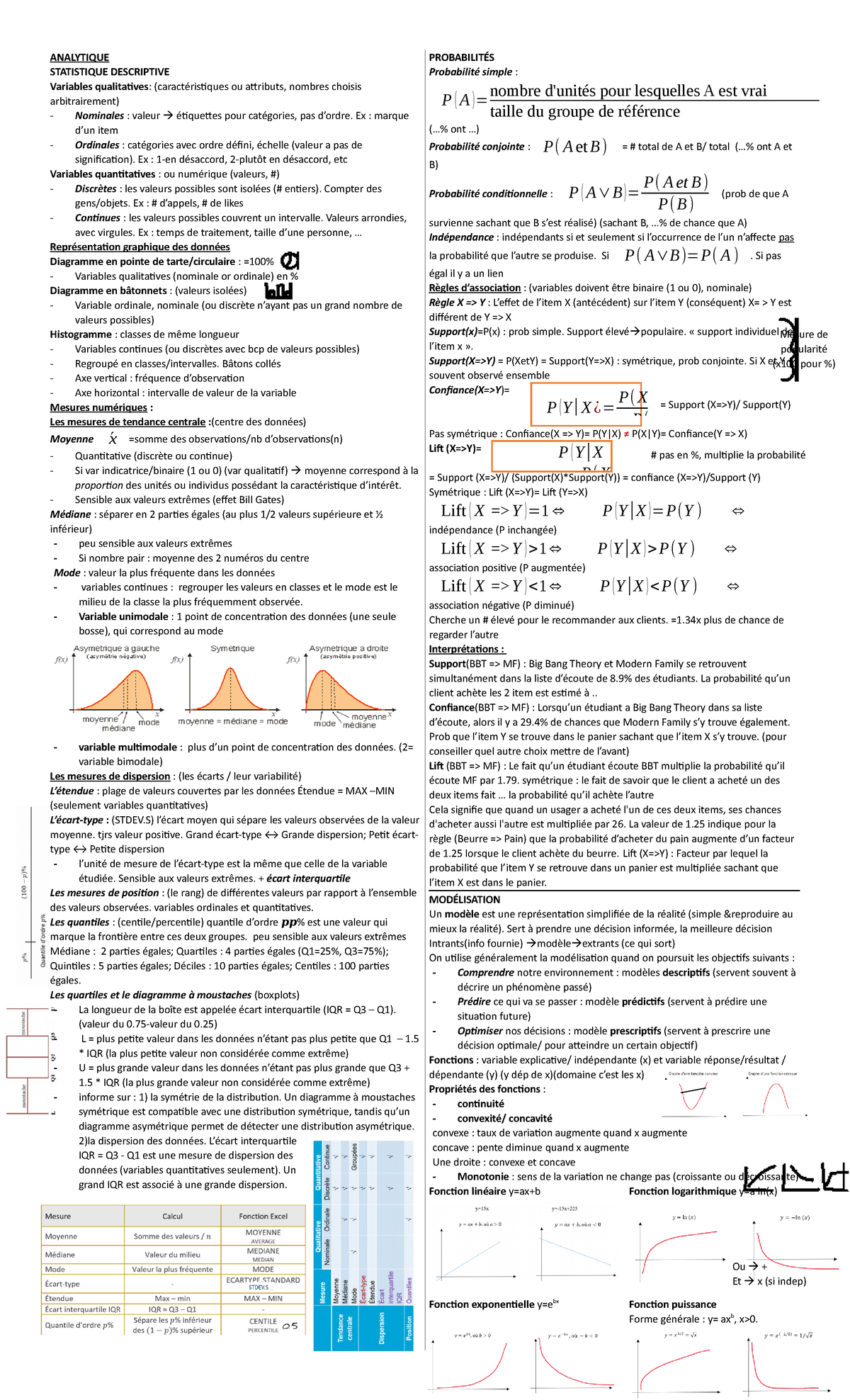 Feuille de note analytique - ####### ANALYTIQUE ####### STATISTIQUE ...