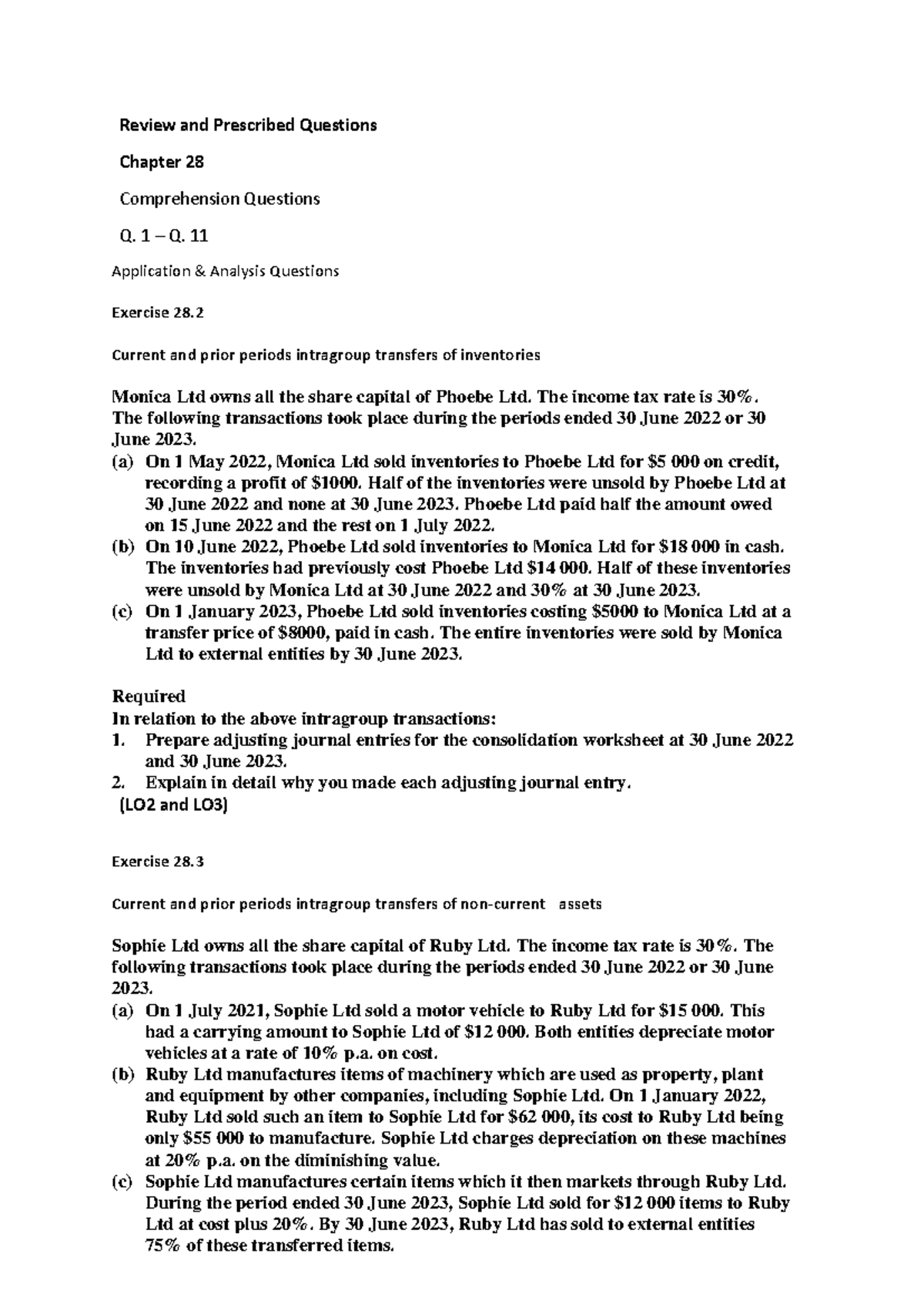 tutorial 9 intragroup transactions - Warning: TT: undefined function: 32 Warning: TT: undefined ...