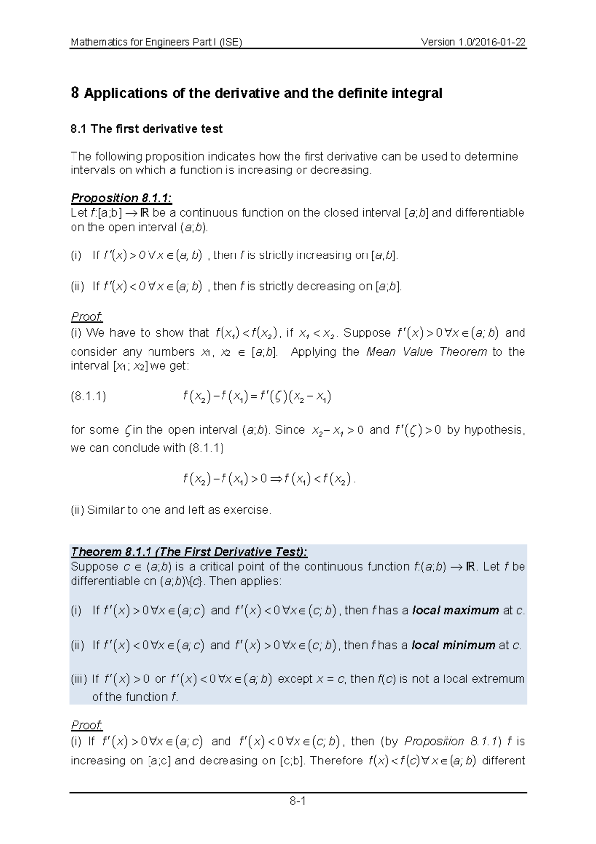 Mathematics for Engineers Part I - Chapter 8 - Mathematics for ...