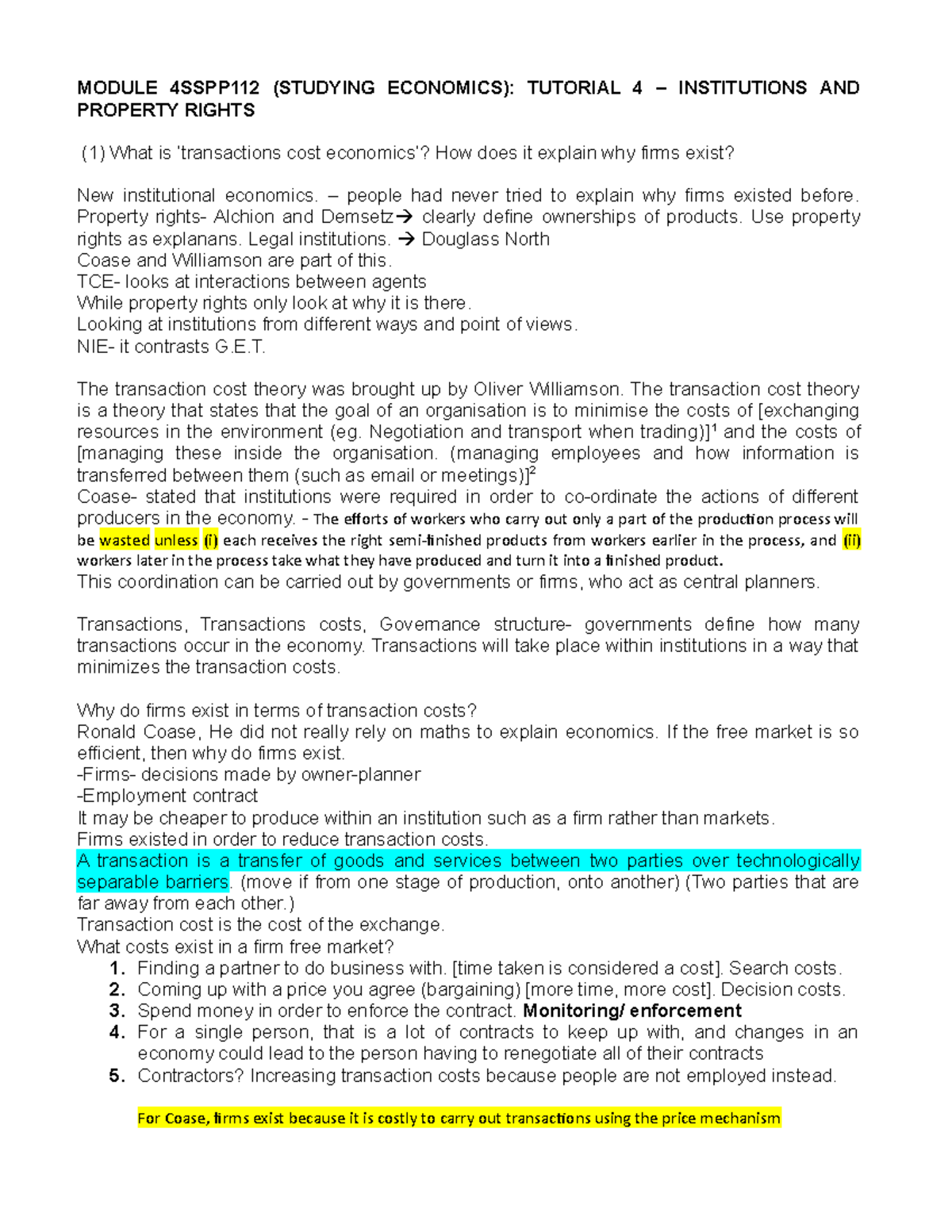 Tutorial 4 - THE Marginalist Revolution AND THE Austrian School OF ...