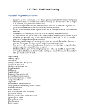 ASCJ 200 Fall 23 - Reading List - Tentative Daily Lecture Schedule ...
