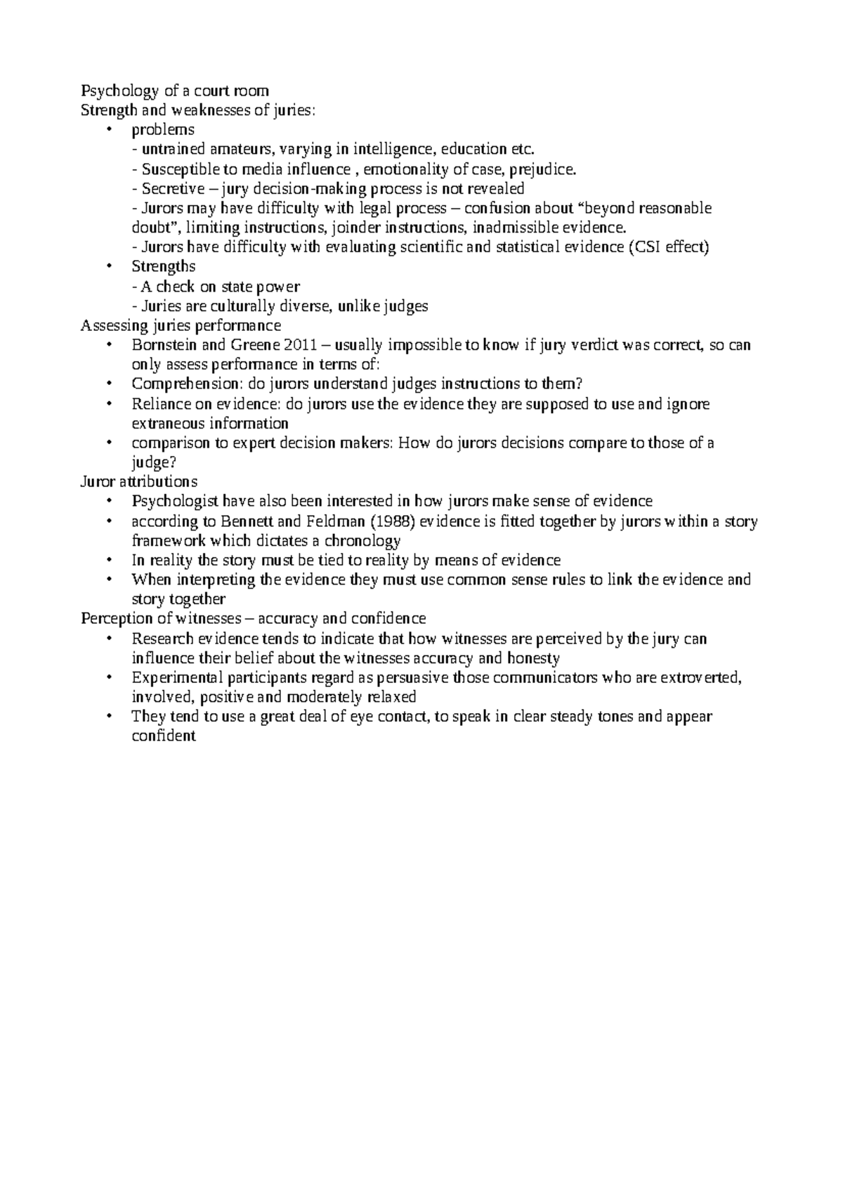 Psychology of a court room - Psychology of a court room Strength and ...