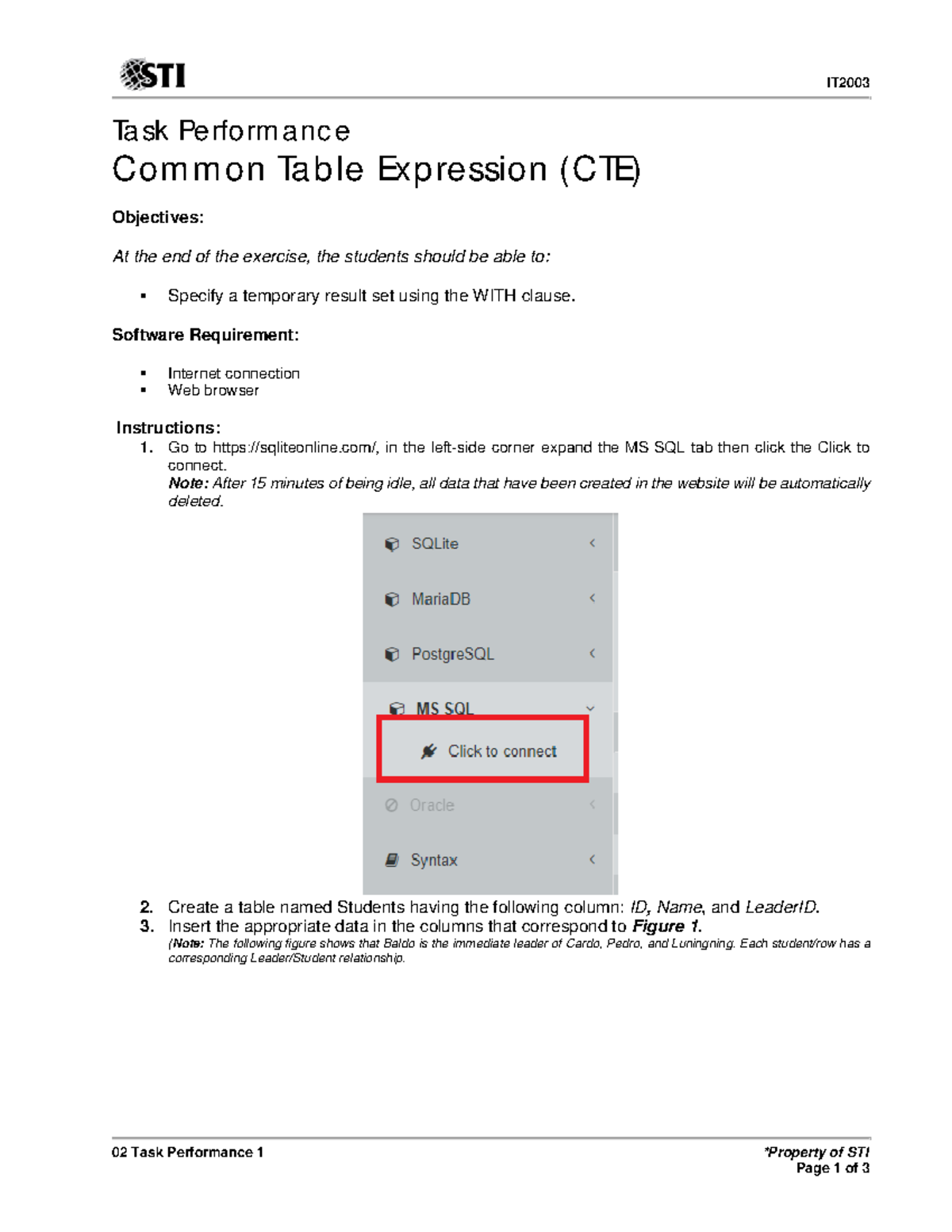 02 Task Performance 1 (Online) - IT 02 Task Performance 1 *Property of ...