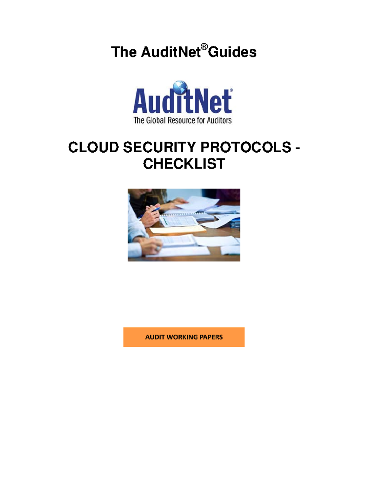 2014 01 Cloud Security Protocols Checklist - The AuditNet ® Guides ...