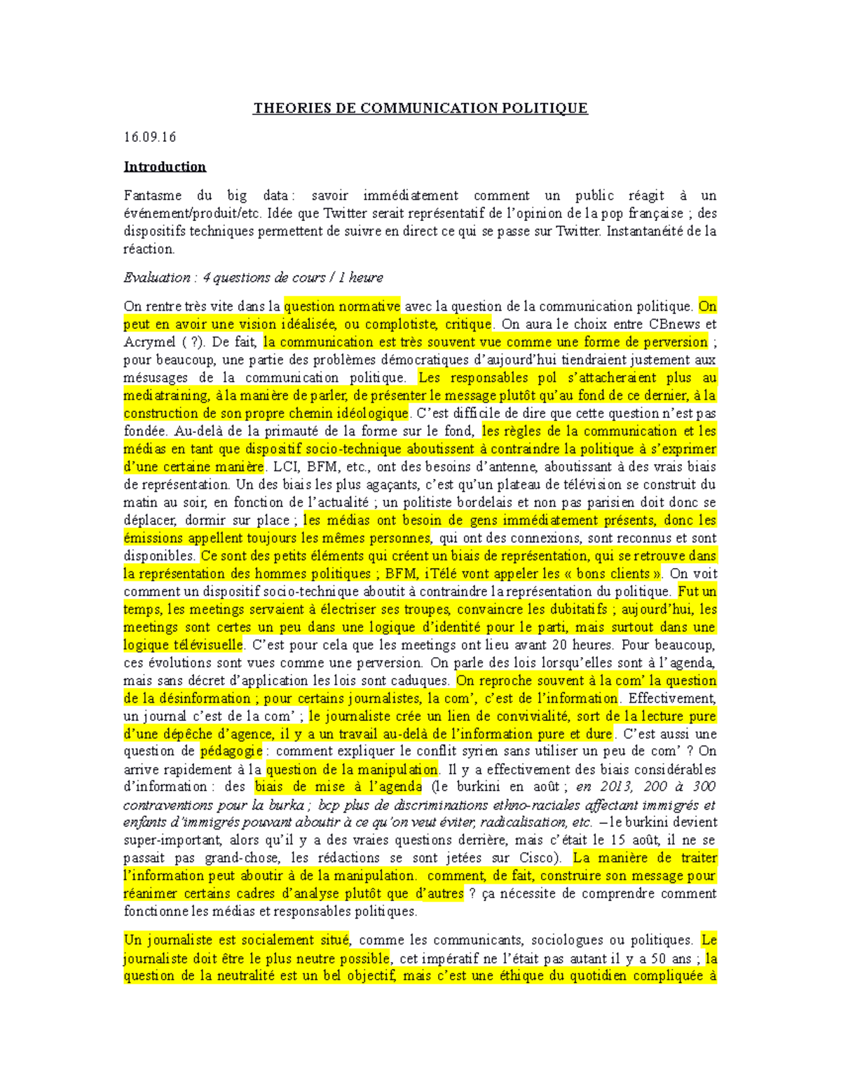 Theorie DE Communication Politique - THEORIES DE COMMUNICATION ...