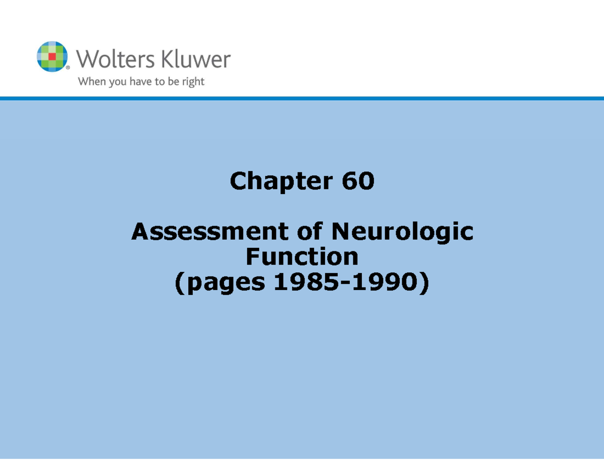 Chapter+60A+Post+Assessment+of+Neurologic+Function+PDF - Copyright ...