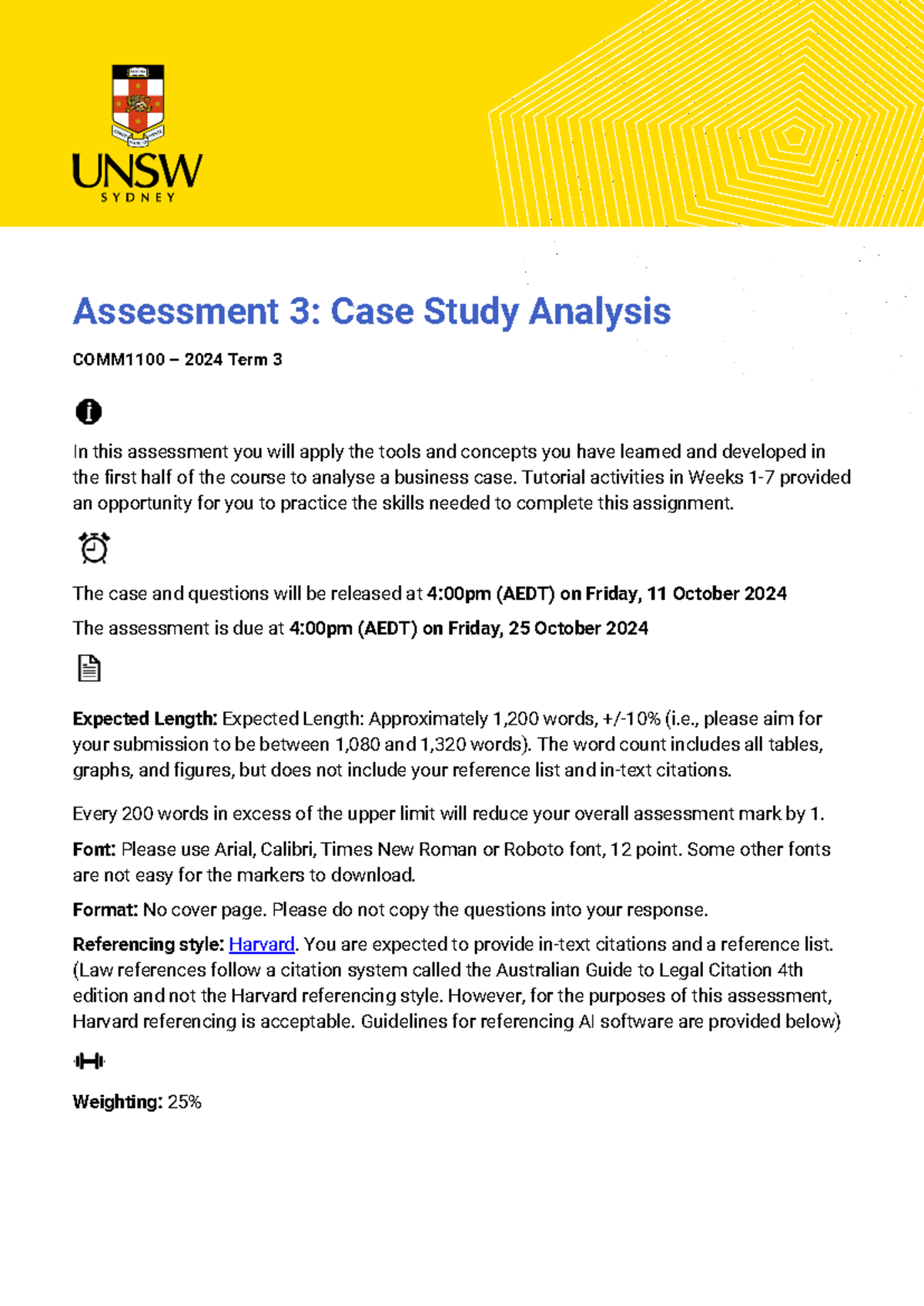 Case Study Analysis T3 2024 (1) - Assessment 3: Case Study Analysis ...