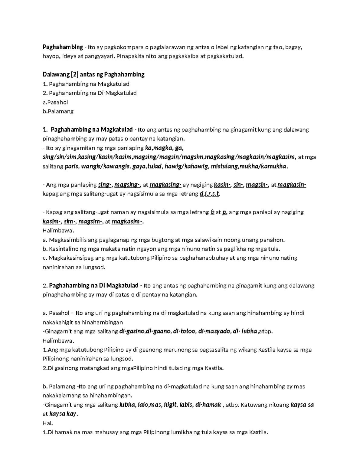 Paghahambing-WPS-Office - Paghahambing - Ito ay pagkokompara o ...