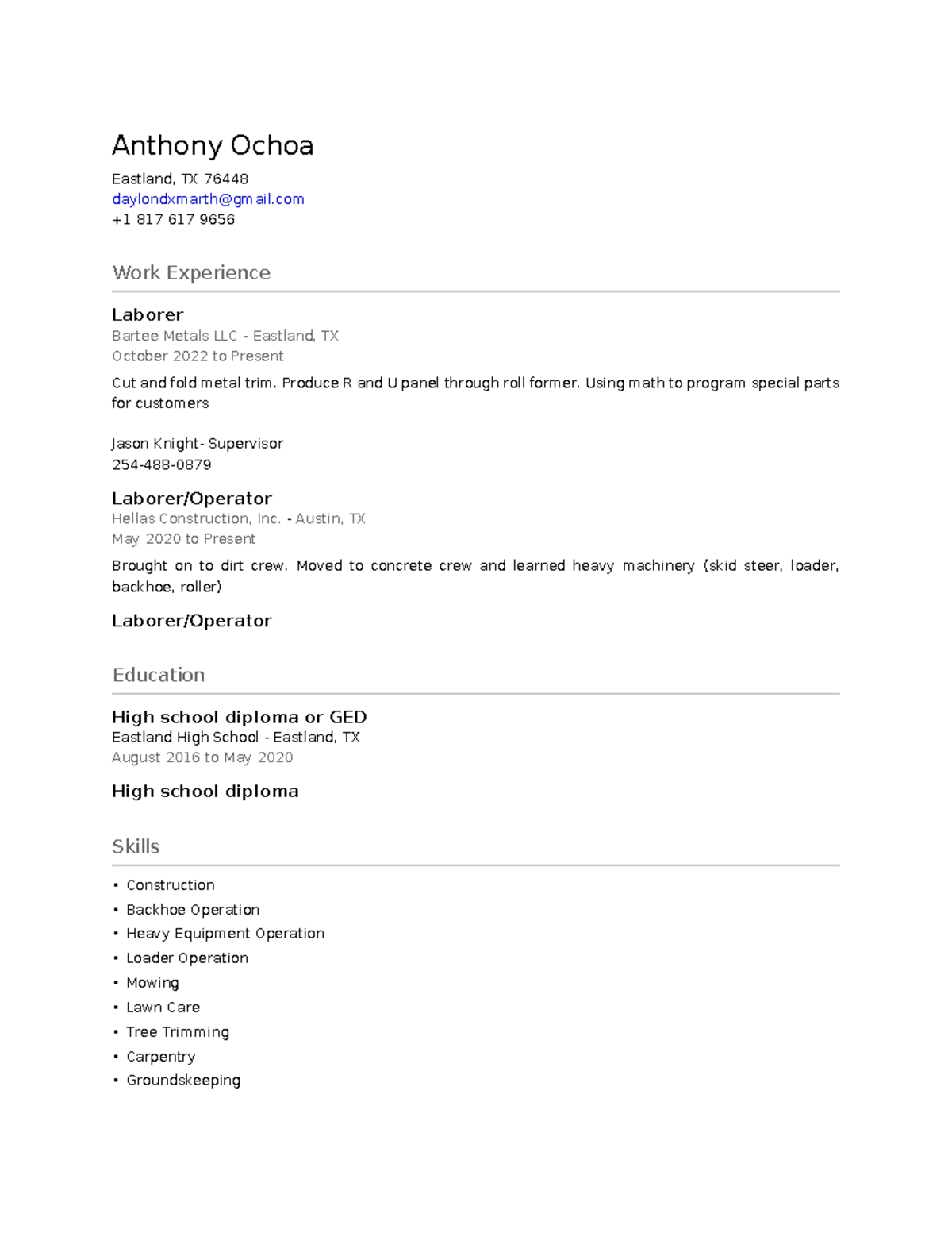 Anthony-Ochoa - Anthony Ochoa Eastland, TX 76448 daylondxmarth@gmail +1 ...